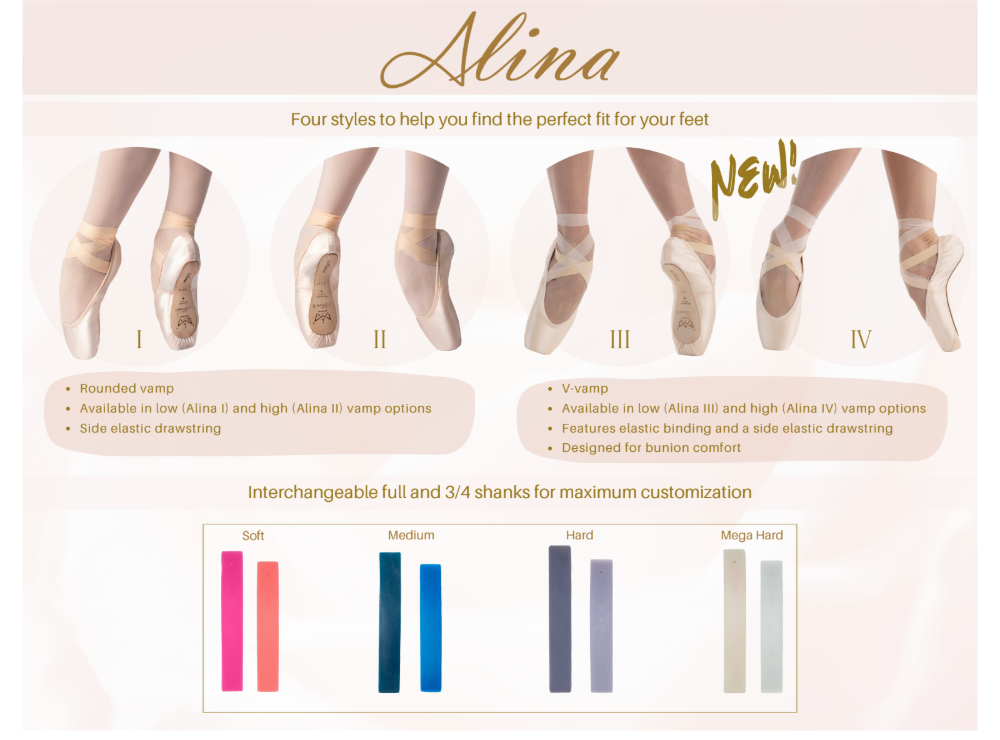 Alina Pointe Shoe Removeable Shanks - ALS Shank | Só Dança USA